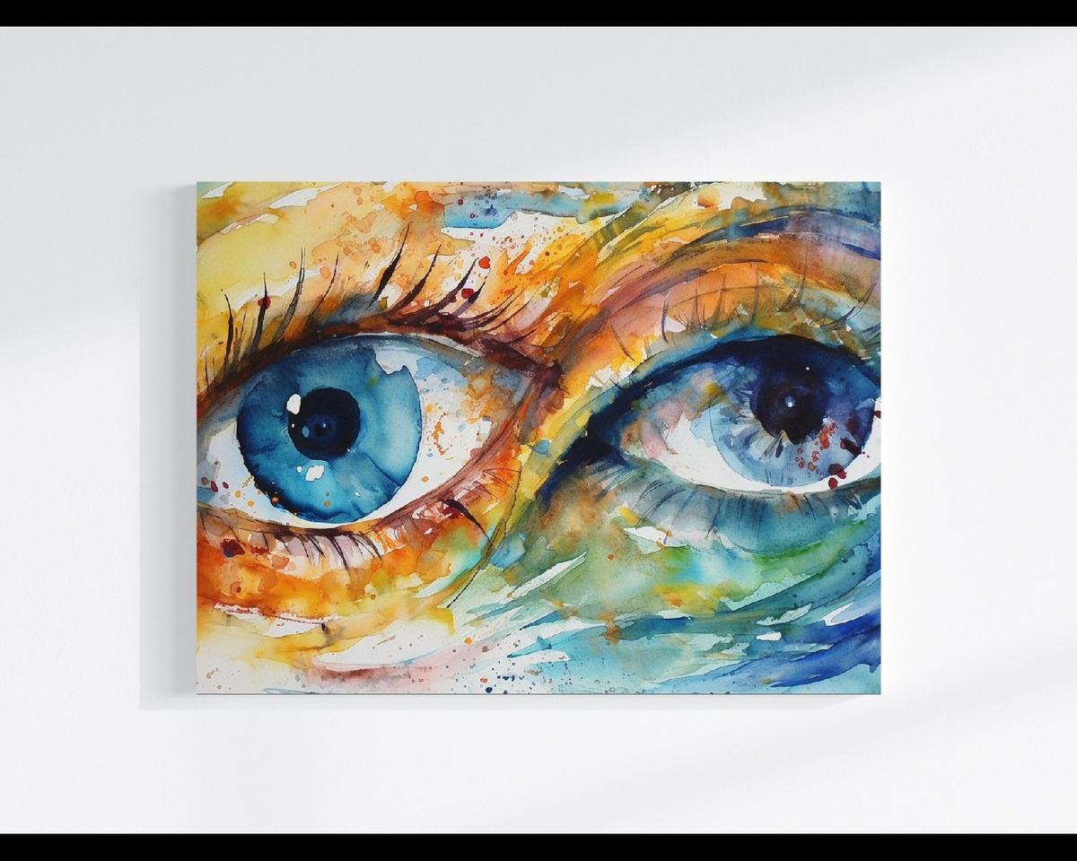 Lienzo de Ojos Abstractos en Forma de Infinito | Cuadros Decorativos de ...