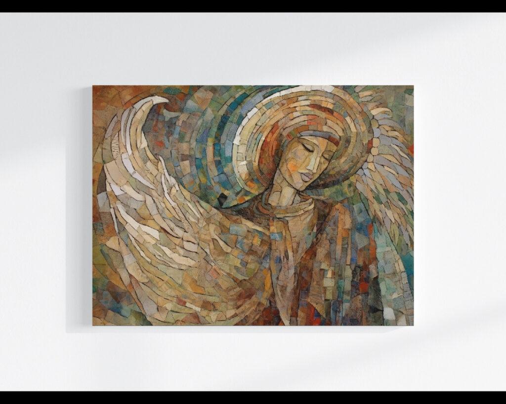 Descubre la belleza de las pinturas de ángeles abstractos