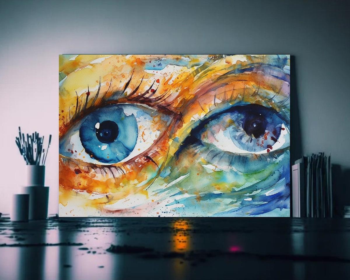 Lienzo de Ojos Abstractos en Forma de Infinito | Cuadros Decorativos de ...