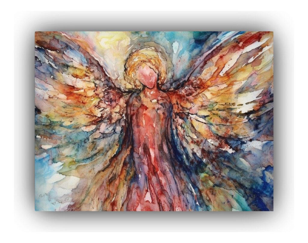 Cuando Lienzo Tela pinturas de ángeles abstractos despierta emociones