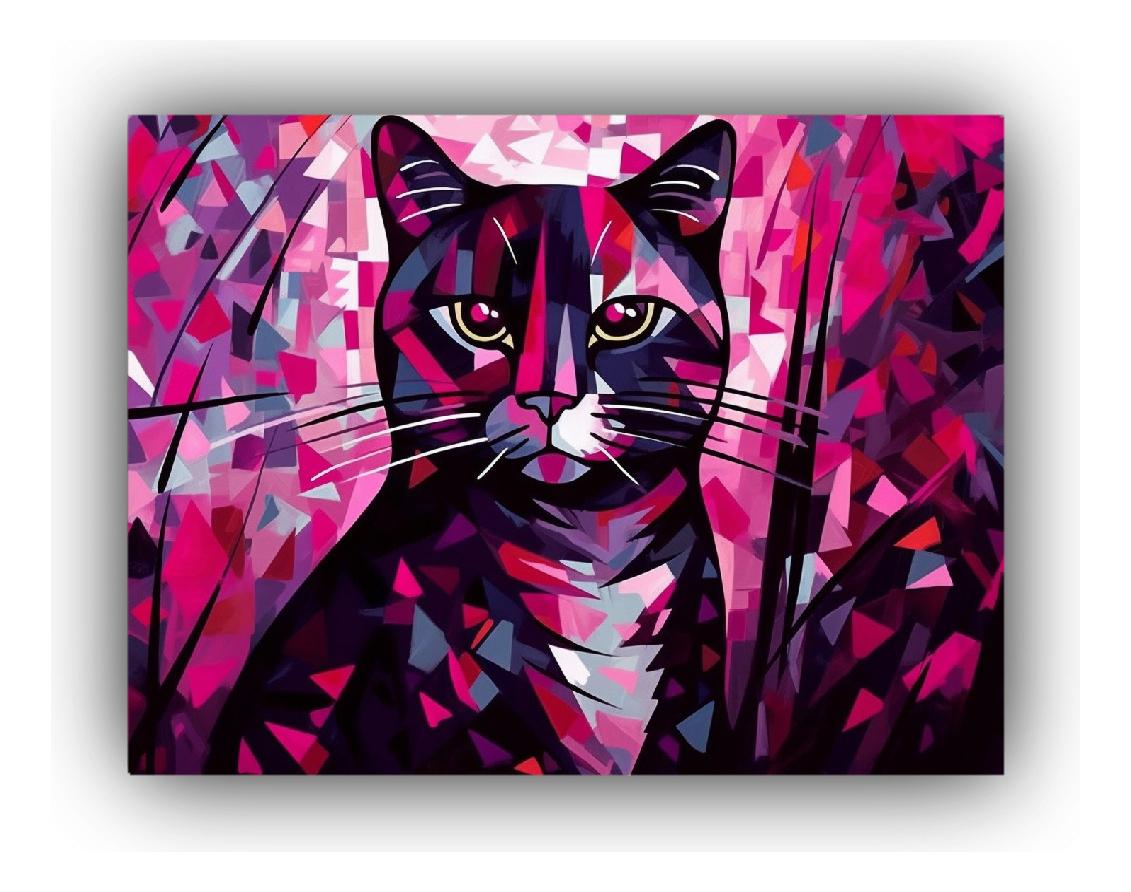 Gato Abstracto M213756 - HappyClick.cl