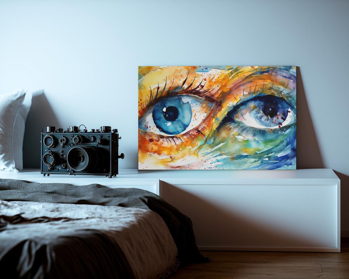 Lienzo de Ojos Abstractos en Forma de Infinito | Cuadros Decorativos de ...