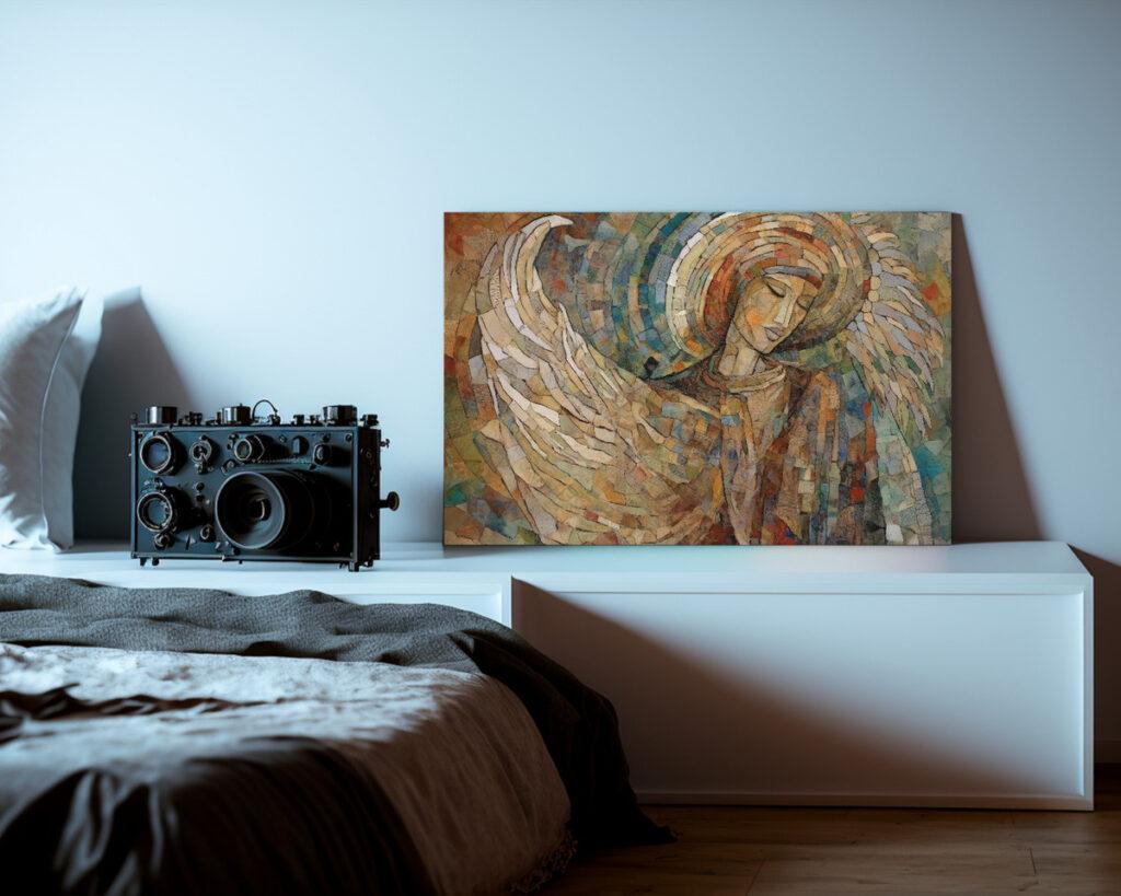 Descubre la belleza de las pinturas de ángeles abstractos