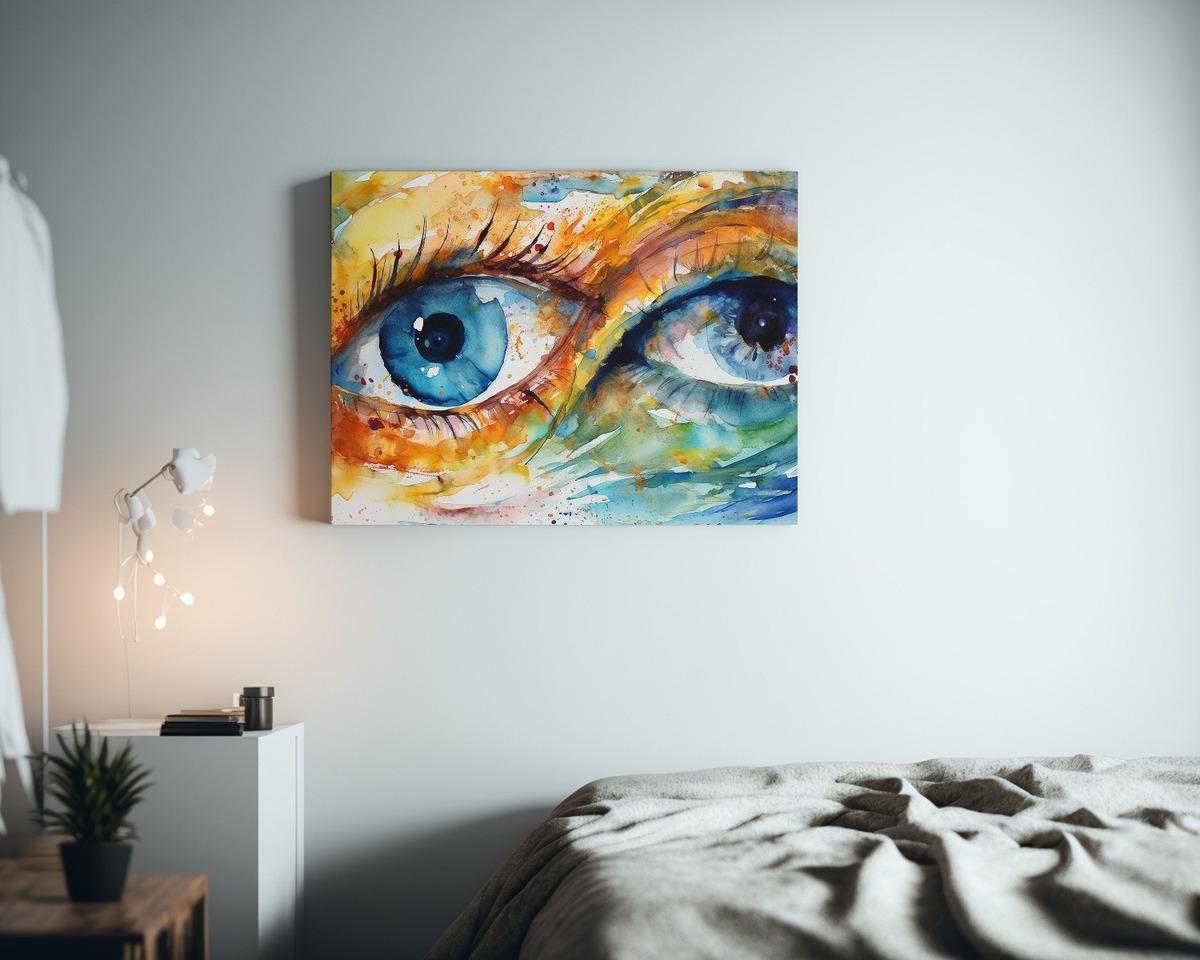 Lienzo de Ojos Abstractos en Forma de Infinito | Cuadros Decorativos de ...