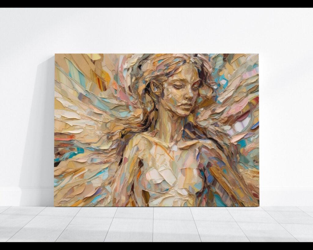 Cuadro Angel Abstracto: Un Regalo Celestial para Decorar Tu Hogar