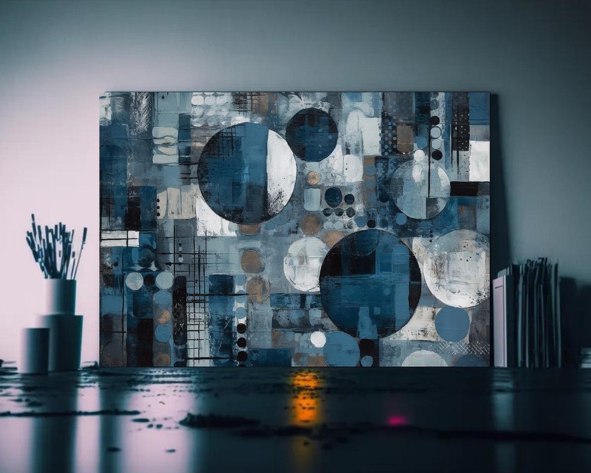 Descubre cómo la combinación de colores azul y gris en un cuadro ...